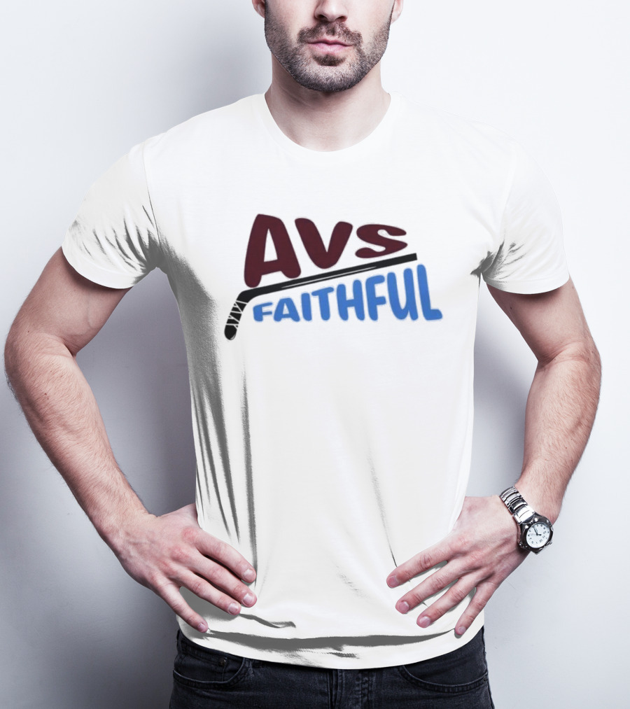 Avs Faithful Colorado Avalanche Hockey Enthusiast Fan Gear T-Shirt
