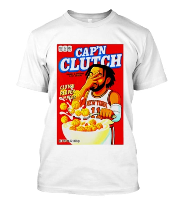 Cap'n Clutch New York Knicks Clutch Player Of The Year Cereal Box T-Shirt