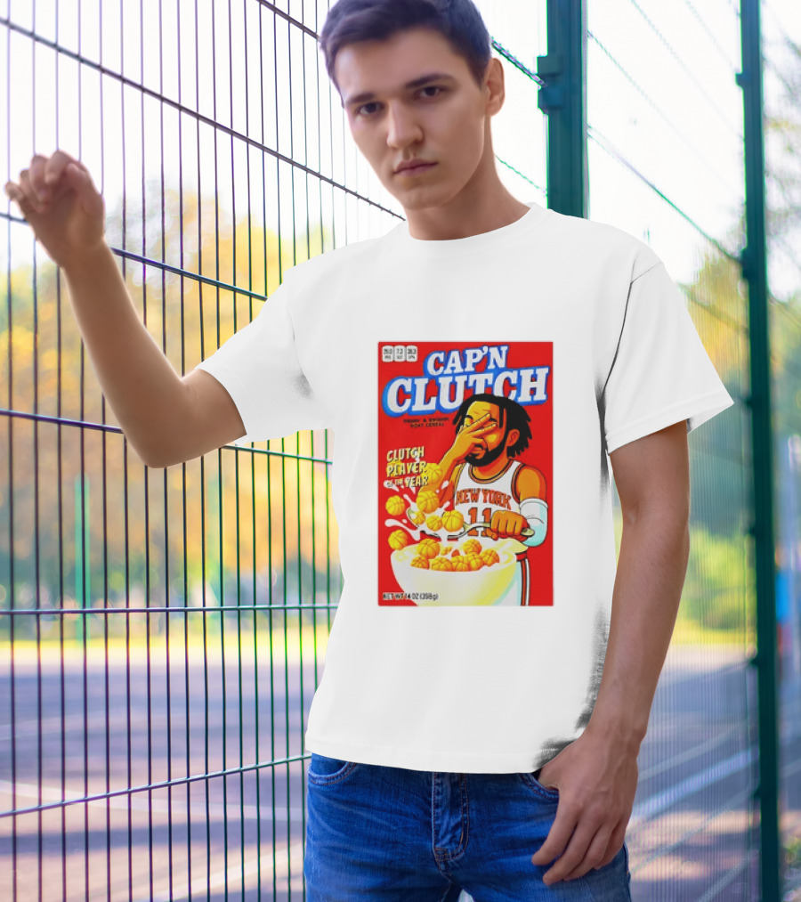 Cap'n Clutch New York Knicks Clutch Player Of The Year Cereal Box T-Shirt