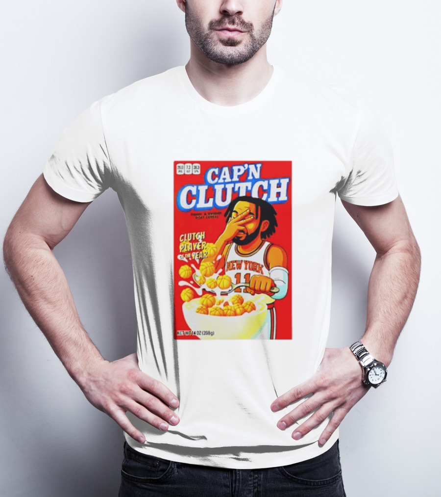 Cap'n Clutch New York Knicks Clutch Player Of The Year Cereal Box T-Shirt