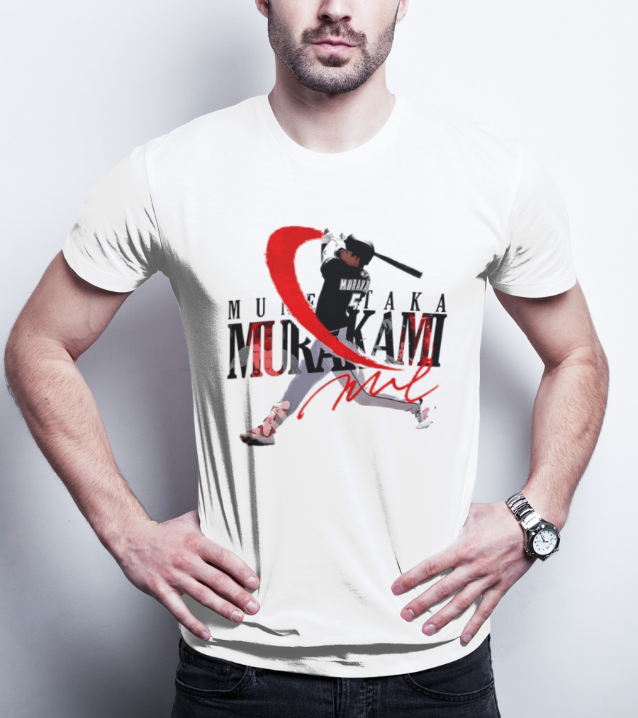 Munetaka Murakami Baseball Player Red Swing T-Shirt