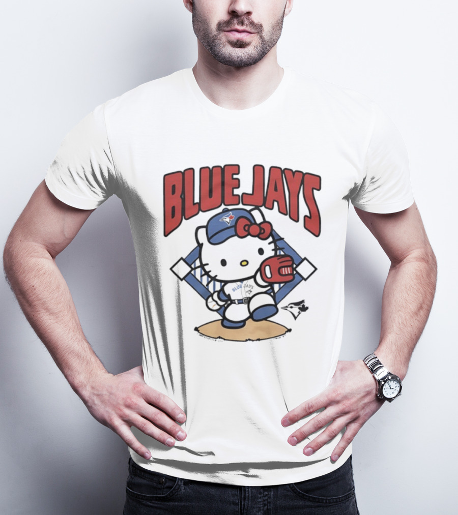 Toronto Blue Jays Hello Kitty Baseball Collaboration MLB T-Shirt