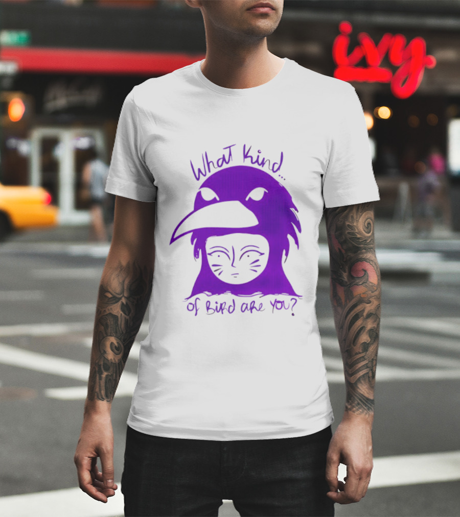 Moonrise Kingdom What Kind Of Bird Are You Purple Drawing T-Shirt