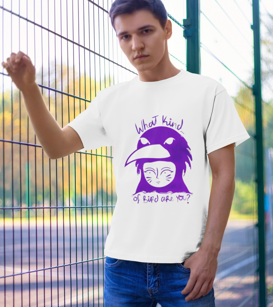 Moonrise Kingdom What Kind Of Bird Are You Purple Drawing T-Shirt