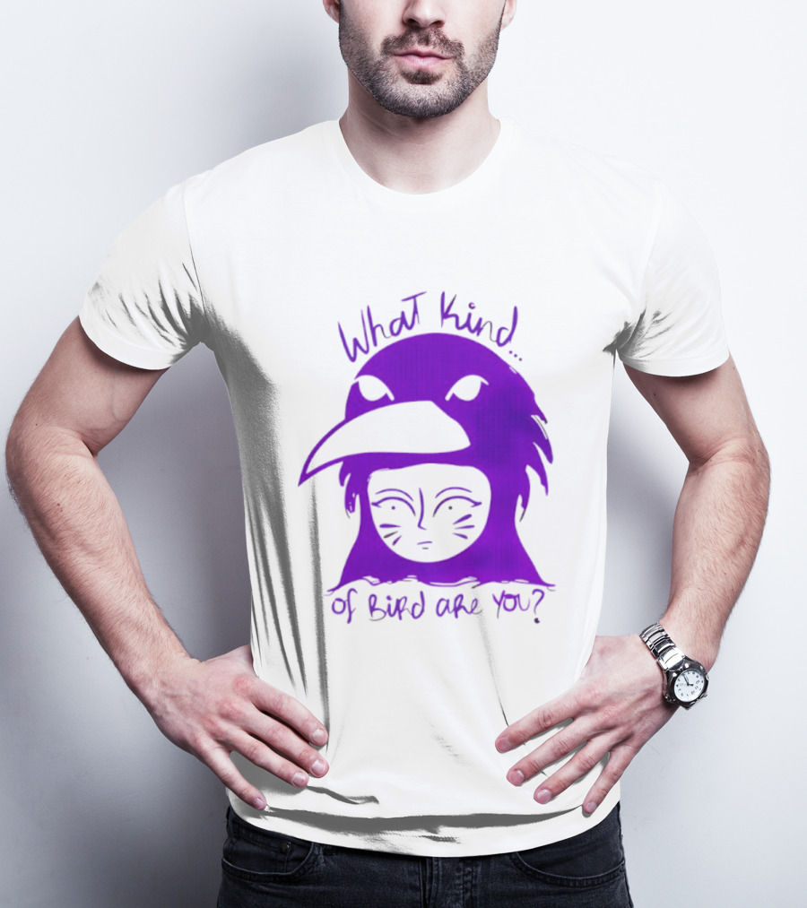 Moonrise Kingdom What Kind Of Bird Are You Purple Drawing T-Shirt
