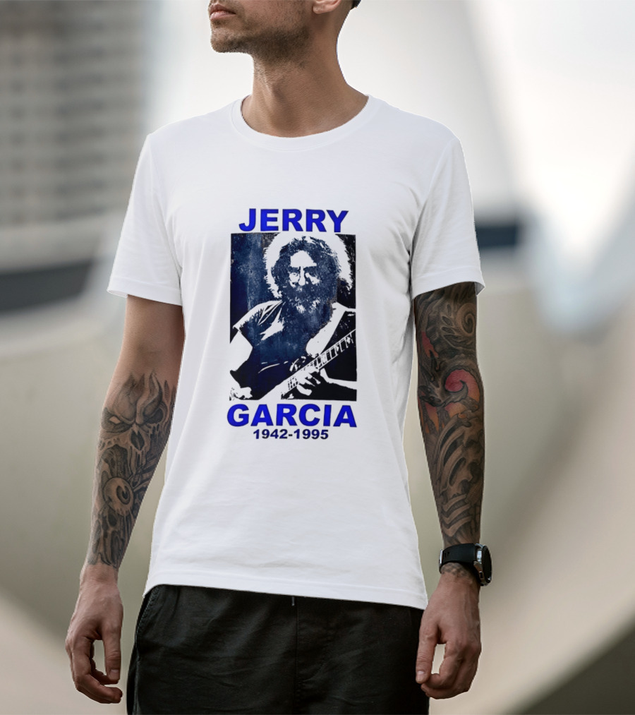 Jerry Garcia 1942 1995 Image With Guitar T-Shirt