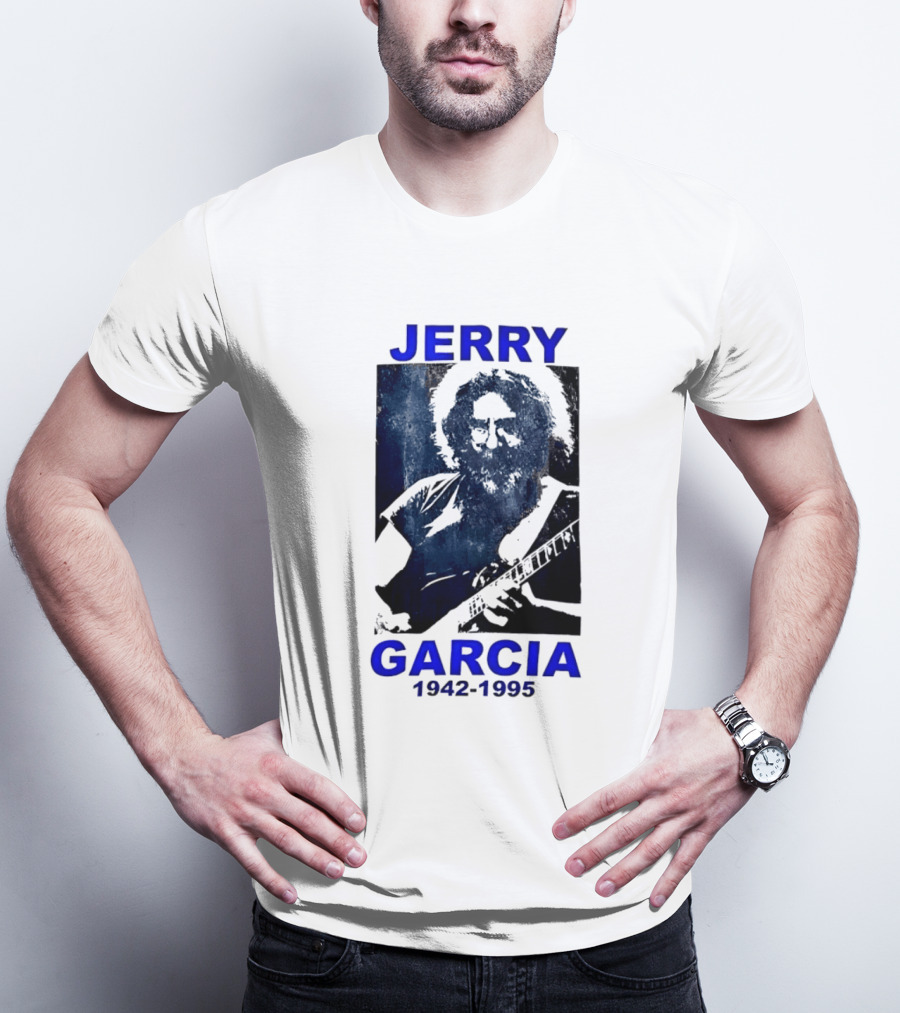 Jerry Garcia 1942 1995 Image With Guitar T-Shirt