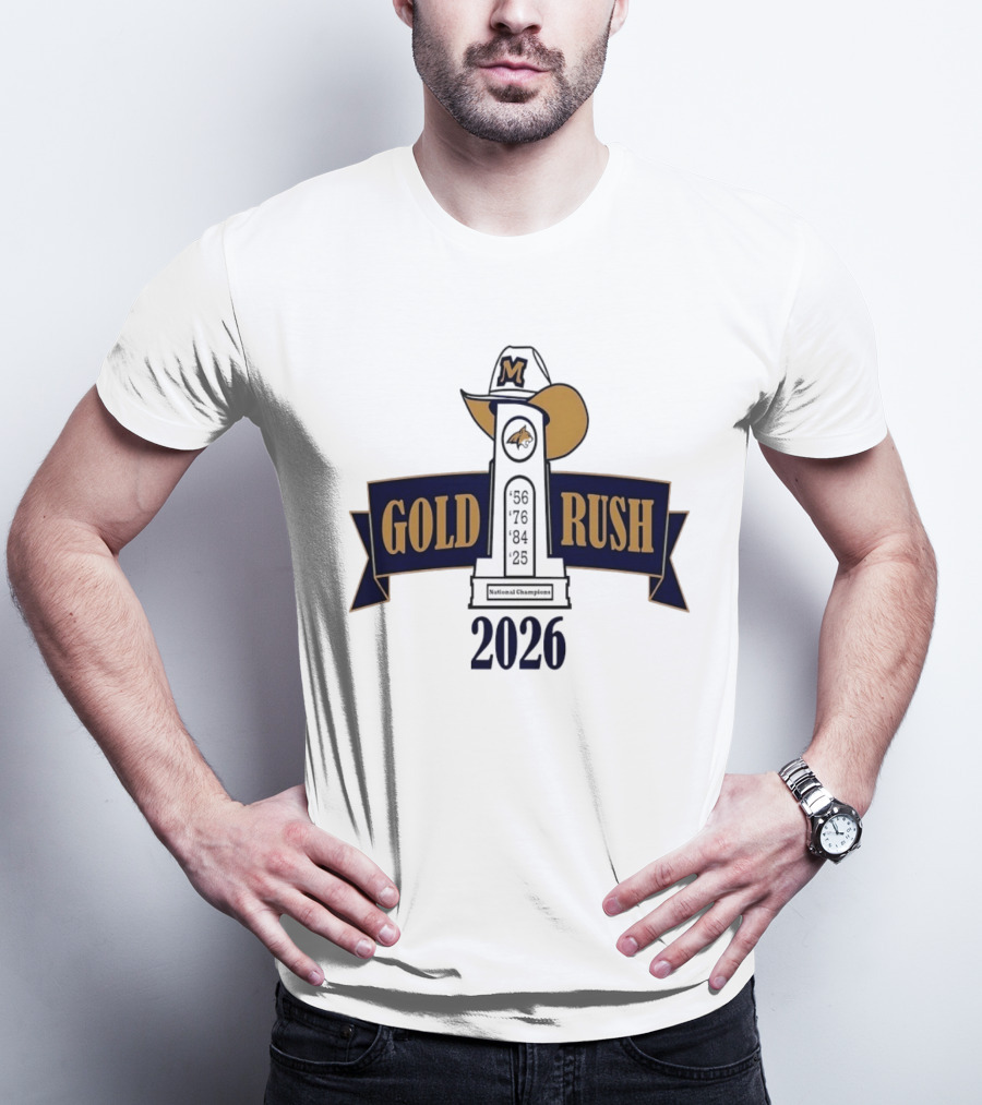 Montana State Bobcats Gold Rush 2026 Memorial Bell Cathedral T-Shirt