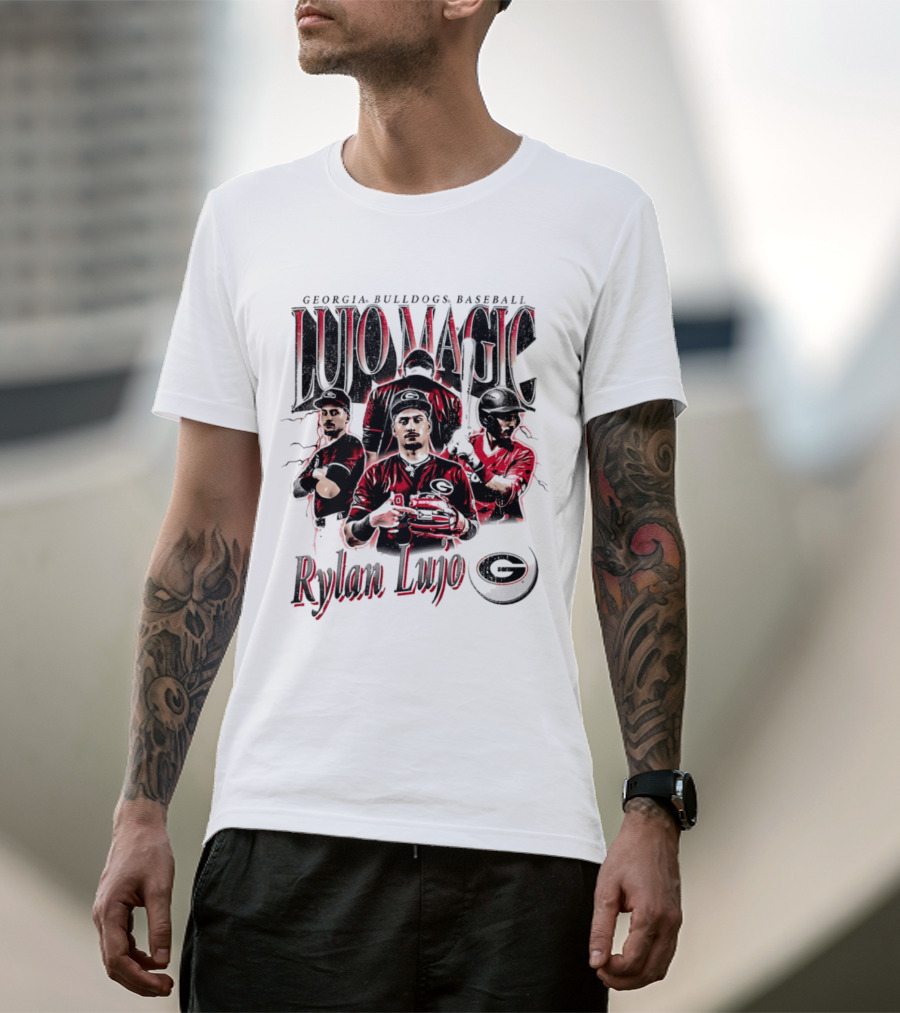 Georgia Bulldogs Baseball Lujo Magic Rylan Lujo T-Shirt