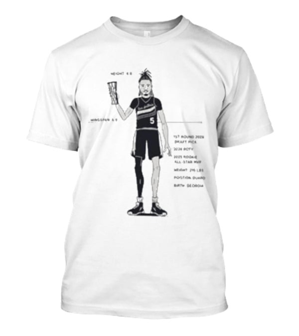 Spurs Draft Class Sketch Stephon Castle Rookie MVP Potential T-Shirt