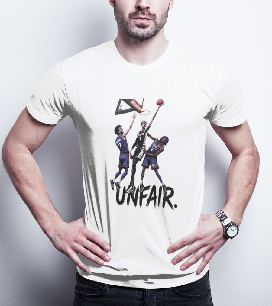 Chet Holmgren Victor Wembanyama Lu Dort San Antonio Spurs Unfair NBA Basketball 2026 T-Shirt