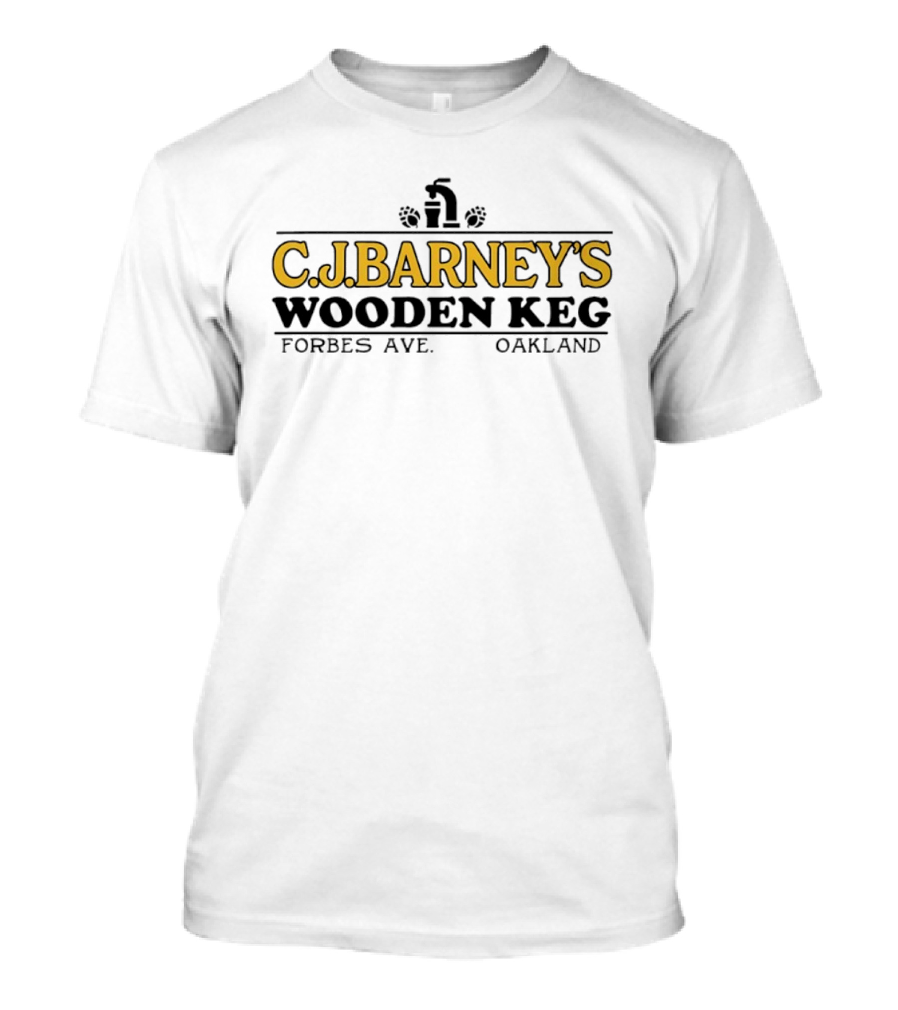 C.J. Barney's Wooden Keg Forbes Ave Oakland T-Shirt
