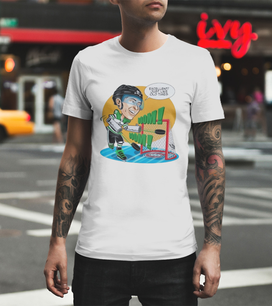 Jason Robertson Boom Excellent Just Like Old Times Hockey Goal T-Shirt