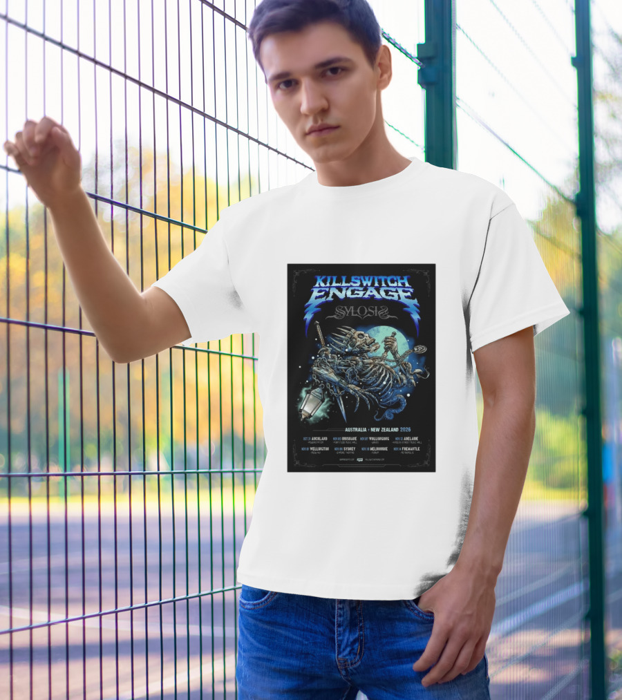 Killswitch Engage Sylosis Australia New Zealand Tour 2026 Concert Dates T-Shirt