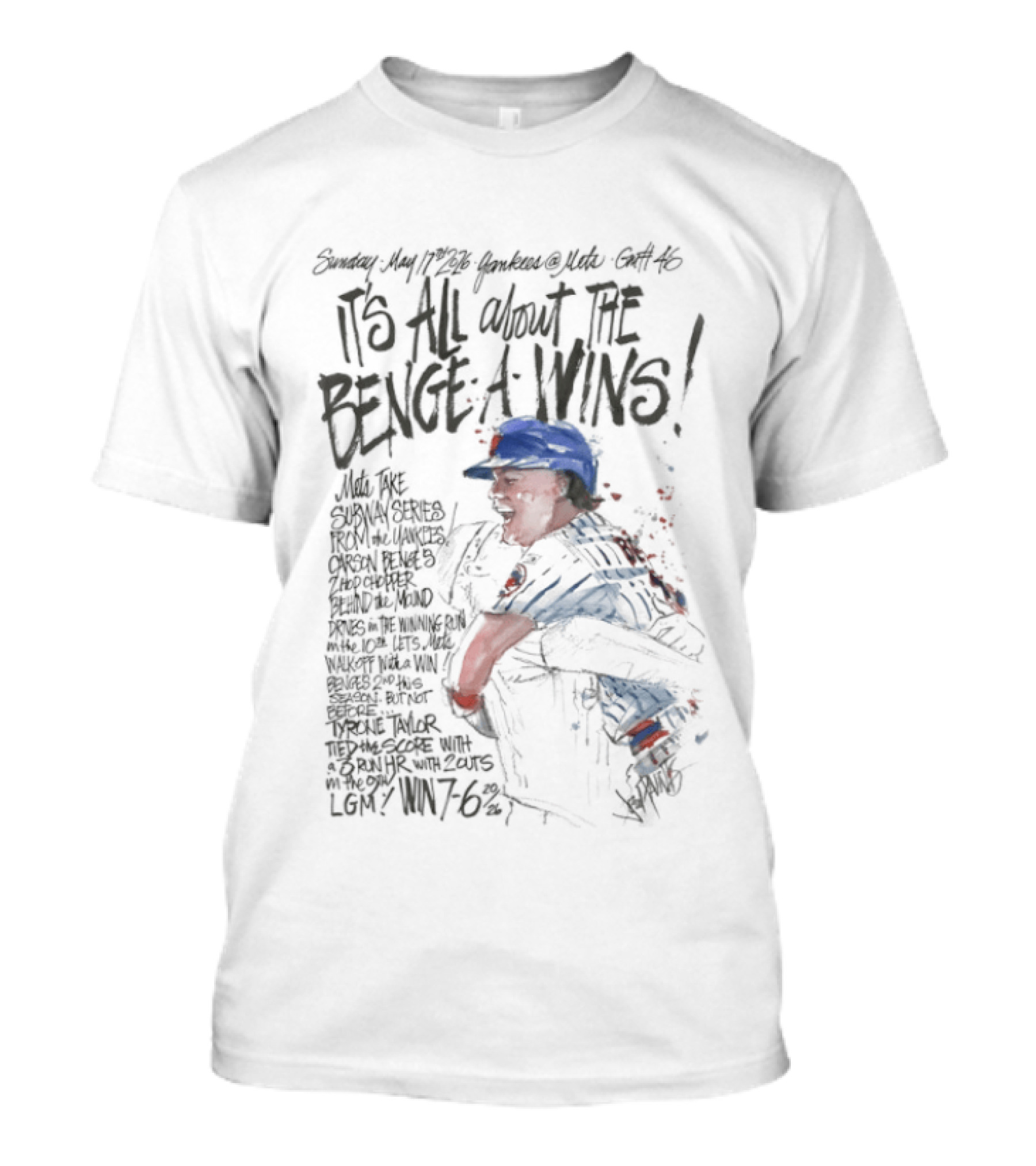 Mets Carson Benge It’s All About The Benge A Wins T-Shirt
