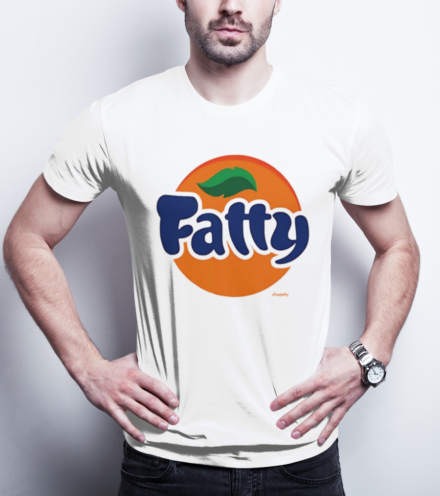 Fatty Fanta Bold Text Orange Circle T-Shirt
