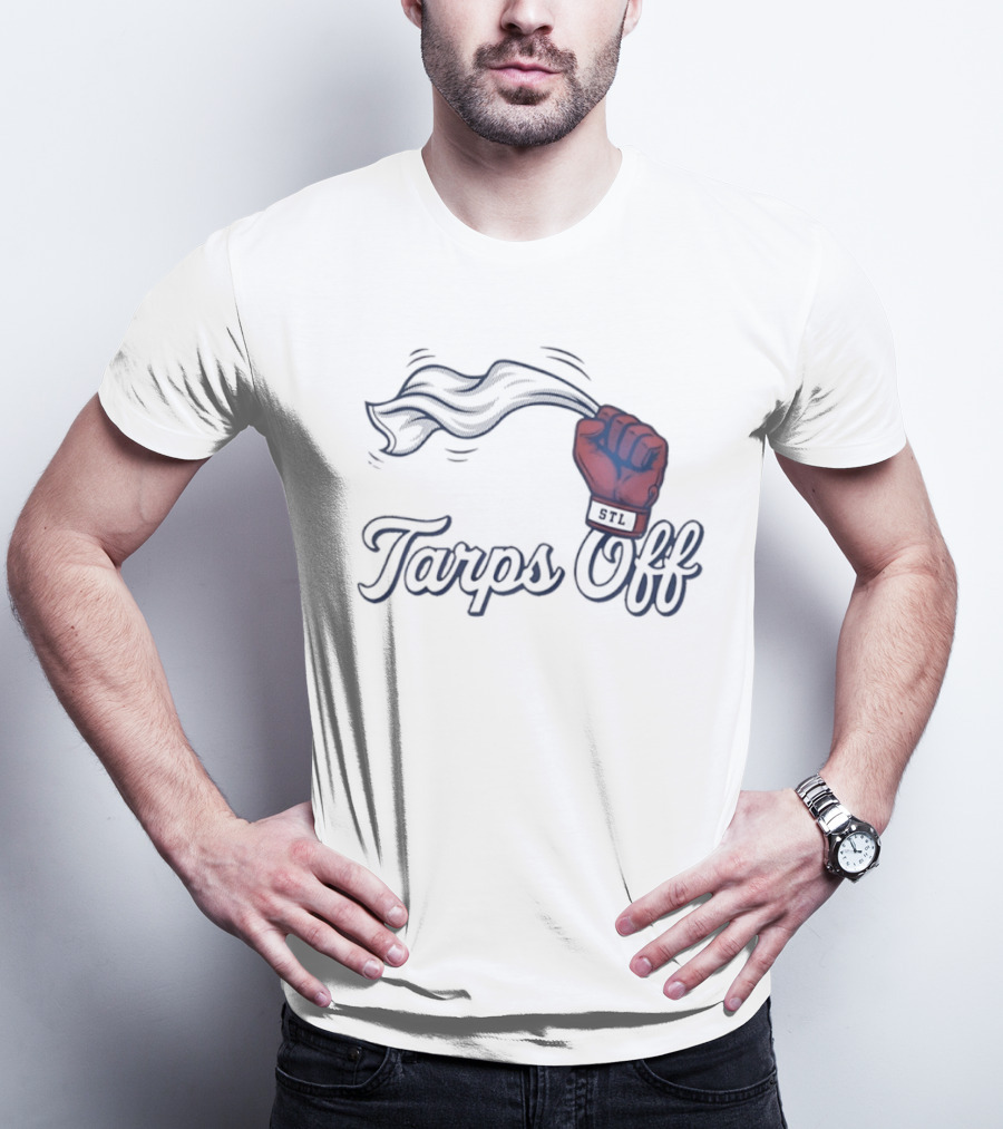 St Louis Cardinals Tarps Off Baseball Fist T-Shirt