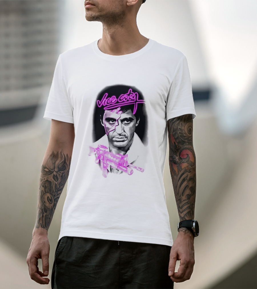 Vice City Tony Montana Scarface Neon T-Shirt