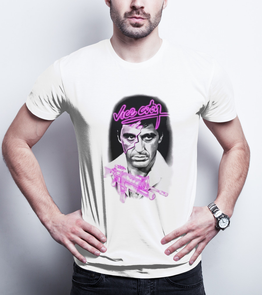 Vice City Tony Montana Scarface Neon T-Shirt