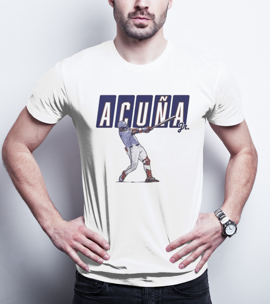 Ronald Acuña Jr Swinging Atlanta Braves Baseball Star T-Shirt
