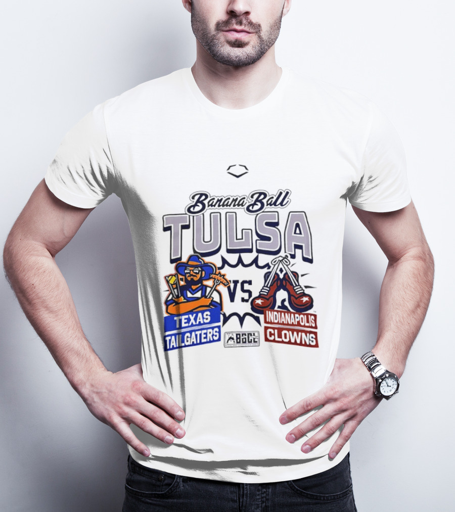 Banana Ball Tulsa Texas Tailgaters Vs Indianapolis Clowns T-Shirt