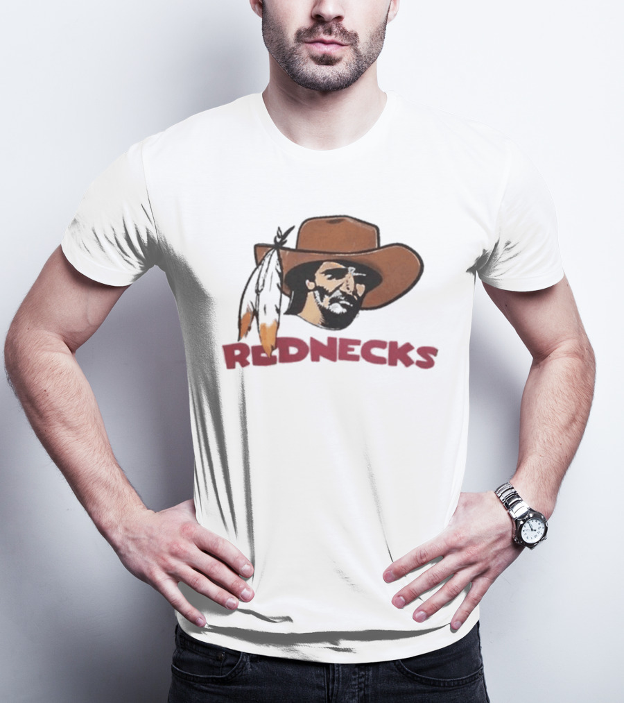 Washington Redskins Rednecks Cowboy Hat With Feather T-Shirt