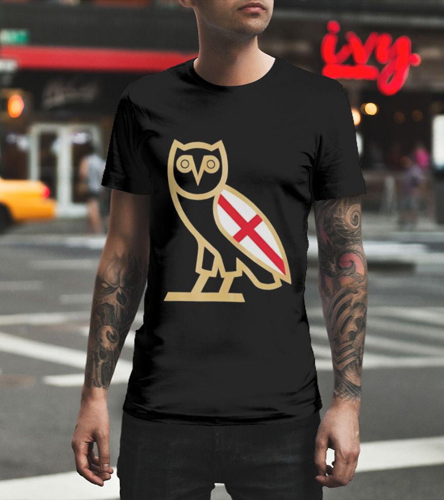 OVO Owl England Flag T-Shirt
