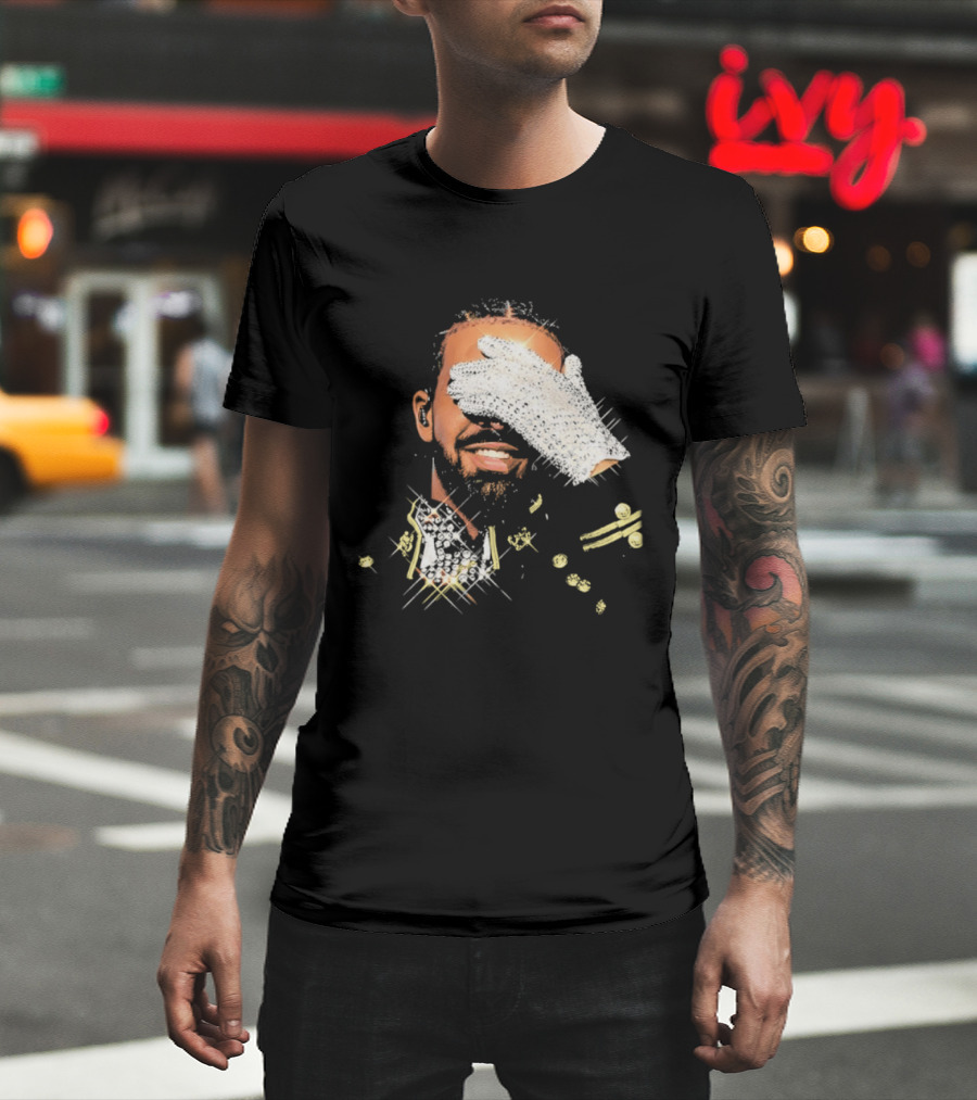 Drake Iceman Pay Tribute To Michael Jackson Glitter Glove Iconic Gesture T-Shirt