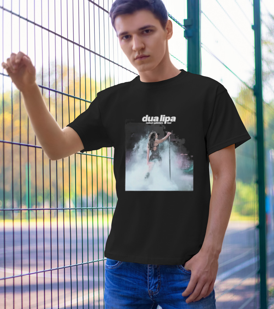 Dua Lipa Round Neck Abstract Pastel Aura T-Shirt