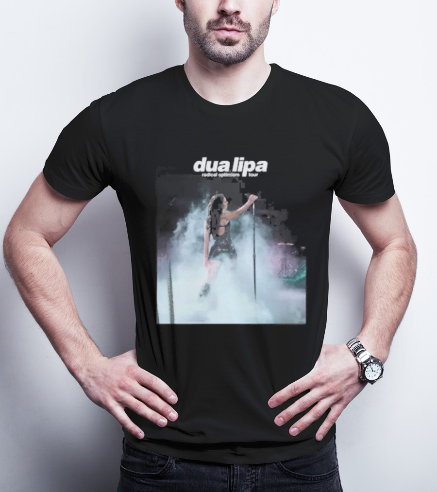 Dua Lipa Round Neck Abstract Pastel Aura T-Shirt