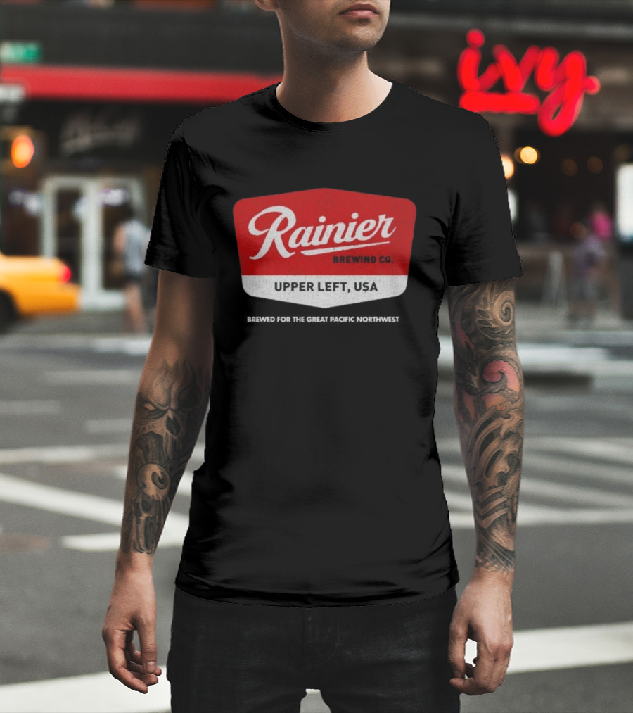 Rainier Brewing Co Upper Left USA Pacific Northwest T-Shirt