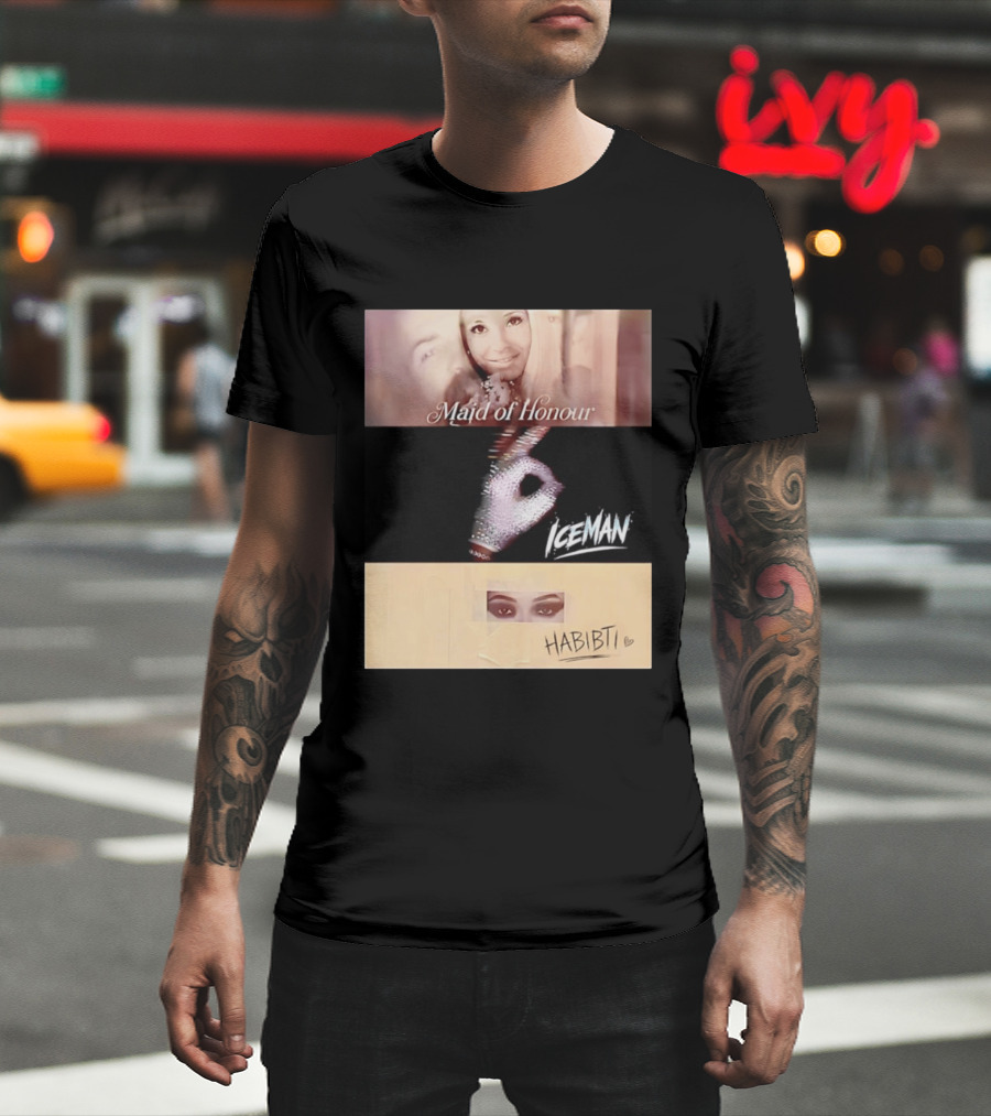 Maid Of Honour Iceman Habibti Mashup With Glove And Portraits T-Shirt