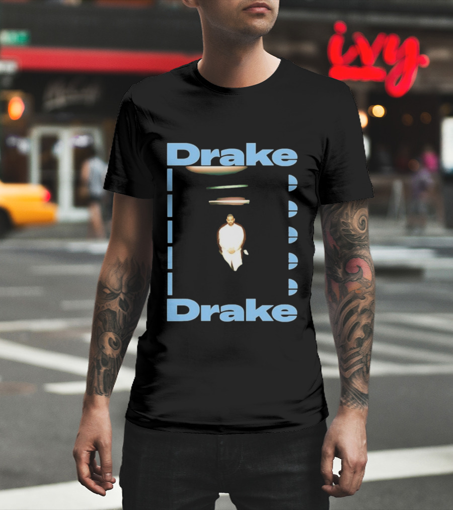 Drake Iceman 2026 Floating Figure Blue T-Shirt