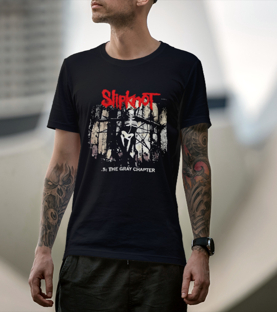 Slipknot Skull Skeleton 5 The Gray Chapter T-Shirt
