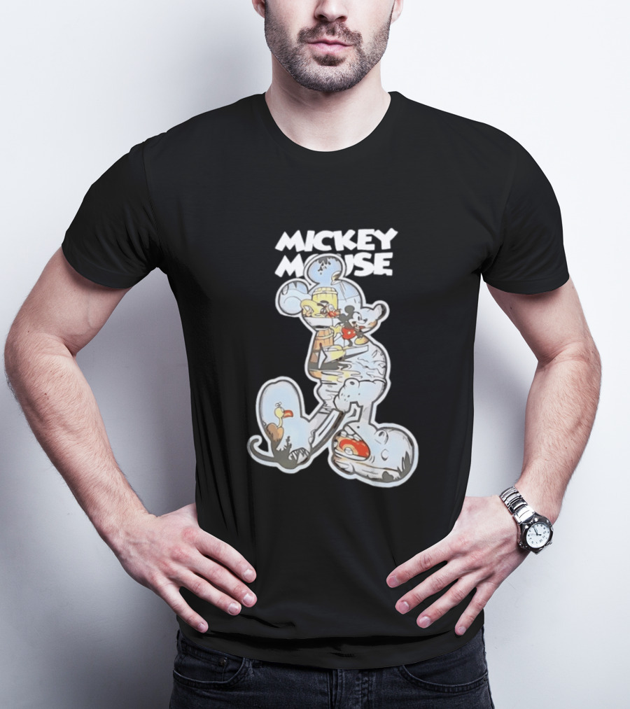 Mickey Mouse Steamboat Willie Vintage Cartoon Disney T-Shirt