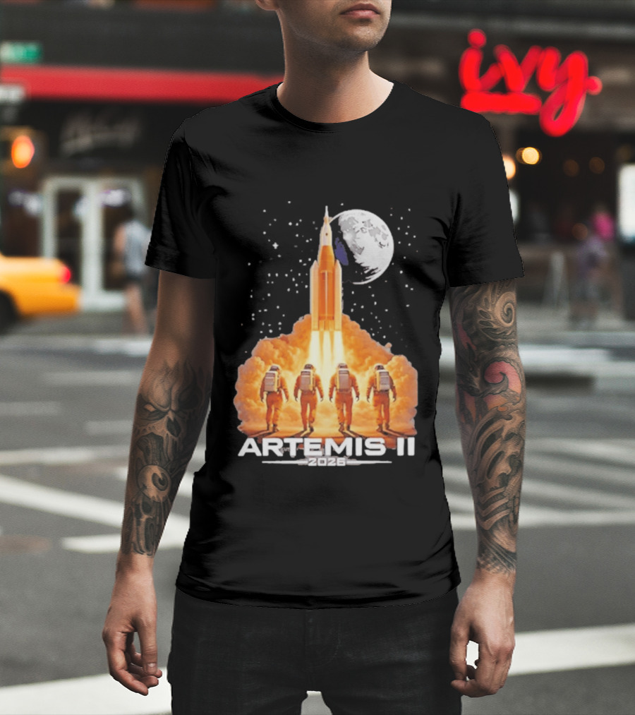 Artemis II Moon Mission 2026 NASA Astronaut Launch T-Shirt