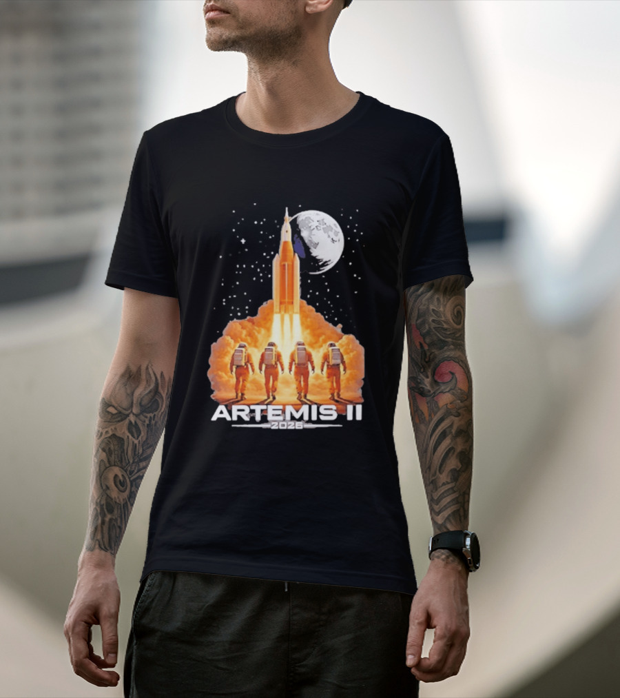 Artemis II Moon Mission 2026 NASA Astronaut Launch T-Shirt