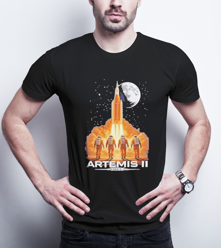 Artemis II Moon Mission 2026 NASA Astronaut Launch T-Shirt