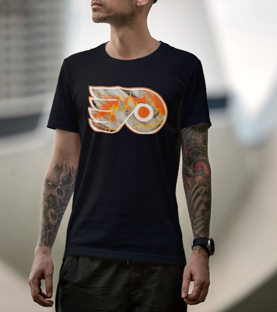Philadelphia Flyers City Skyline NHL Hockey 2026 T-Shirt
