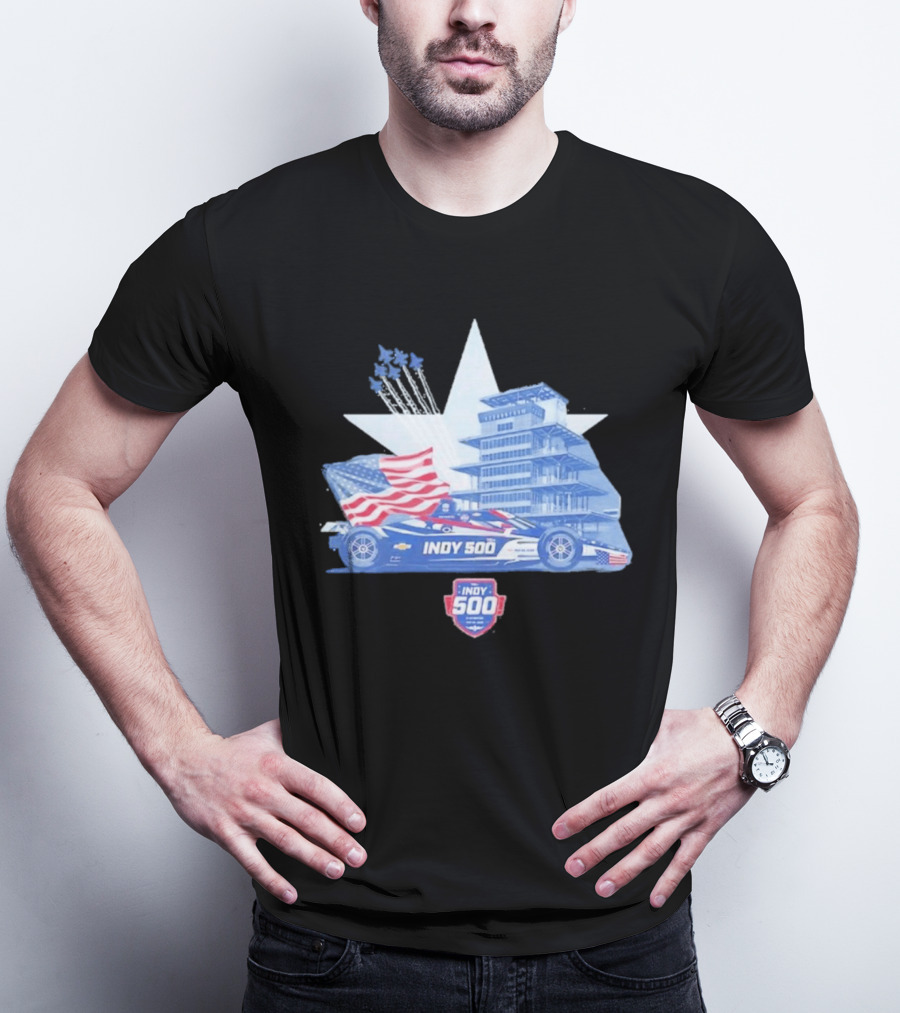Need For Speed Indy 500 American Flag 2026 Racing Event T-Shirt