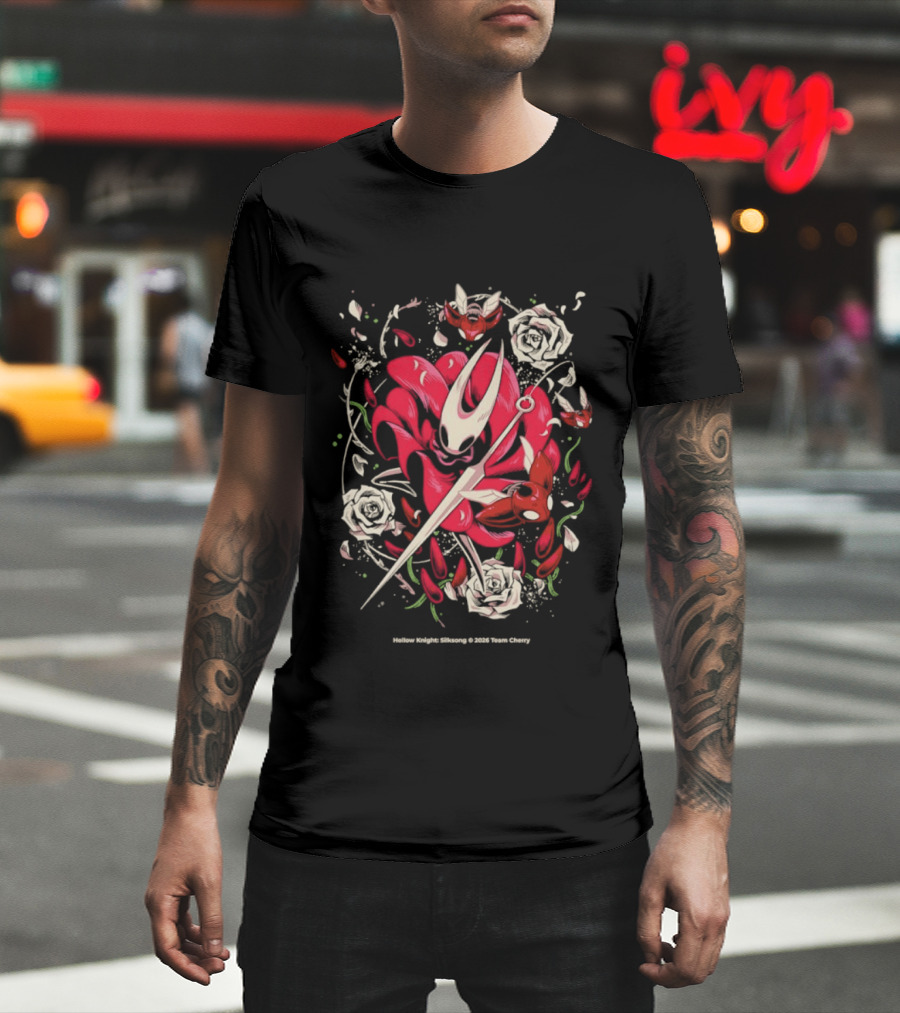 Hollow Knight Silksong Hornet Little Spider Floral T-Shirt