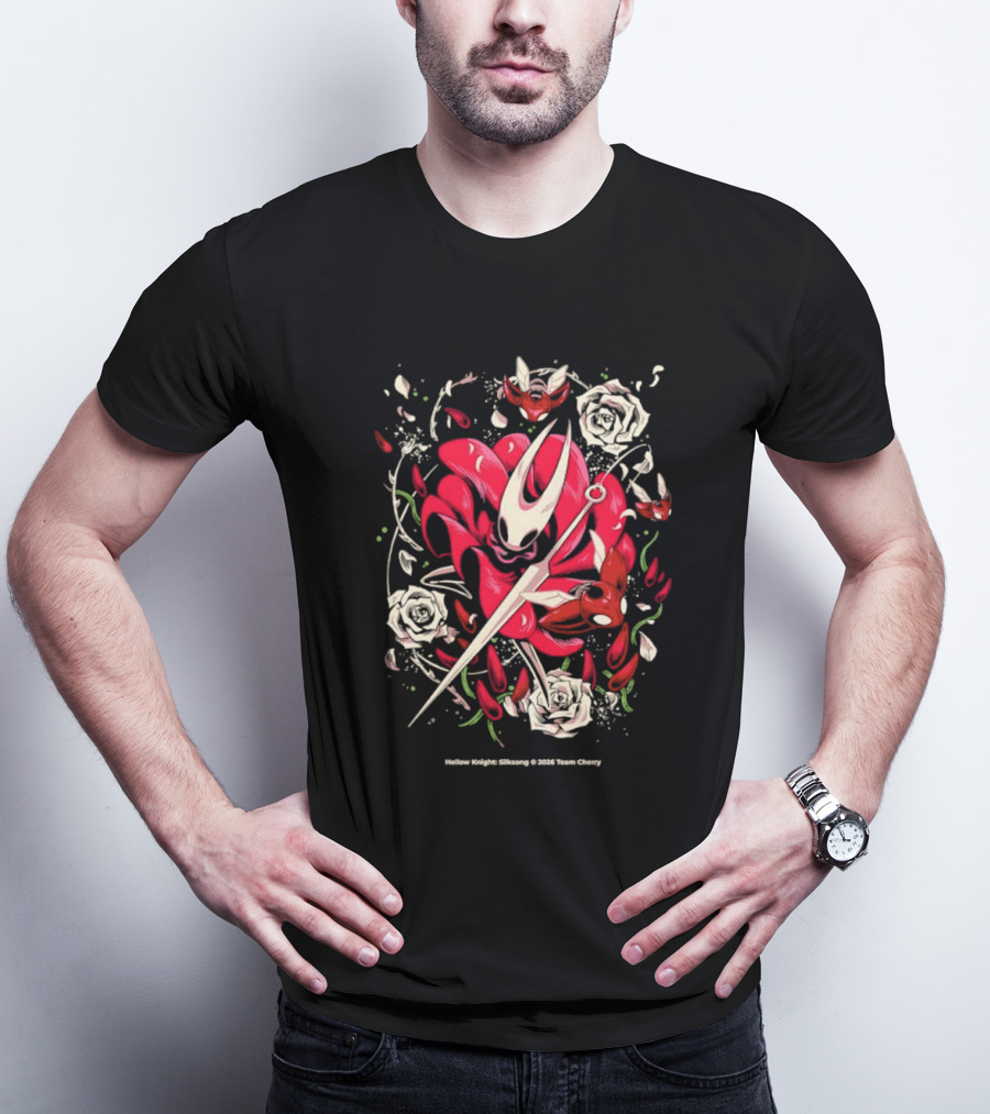 Hollow Knight Silksong Hornet Little Spider Floral T-Shirt