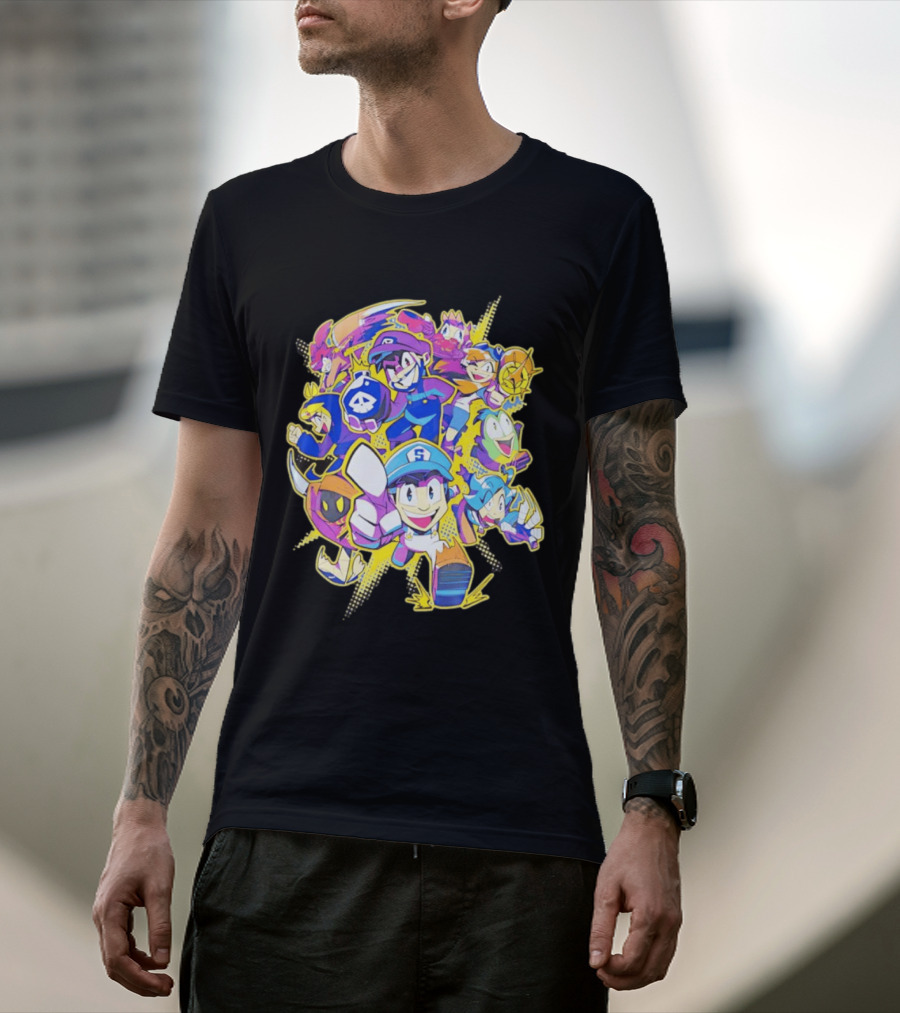 SMG4 All Star Game Characters Colorful Animation T-Shirt