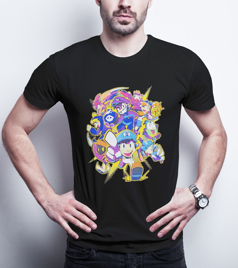 SMG4 All Star Game Characters Colorful Animation T-Shirt