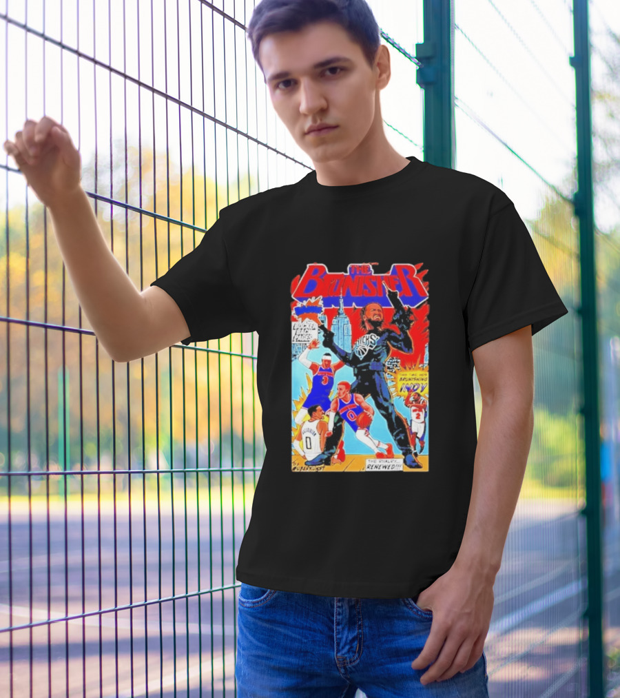 The Brunisher Jalen Brunson Knicks Comics Empire State Mocks Indiana T-Shirt