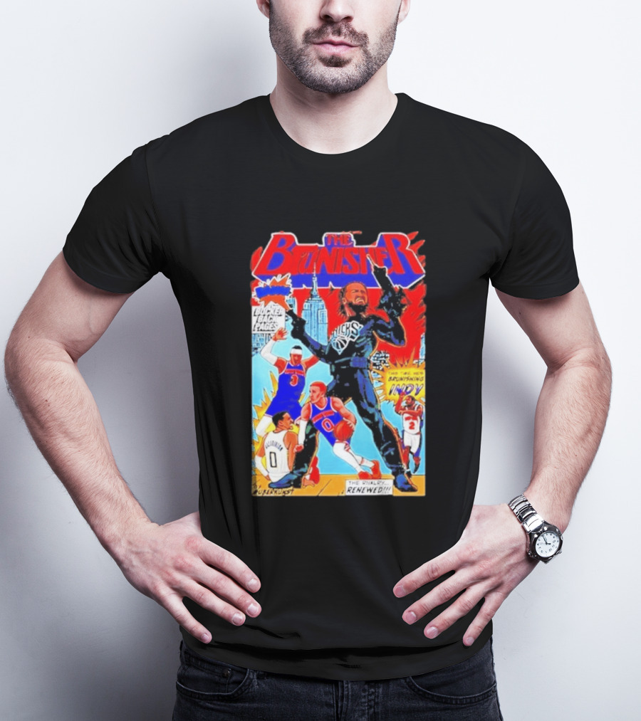 The Brunisher Jalen Brunson Knicks Comics Empire State Mocks Indiana T-Shirt