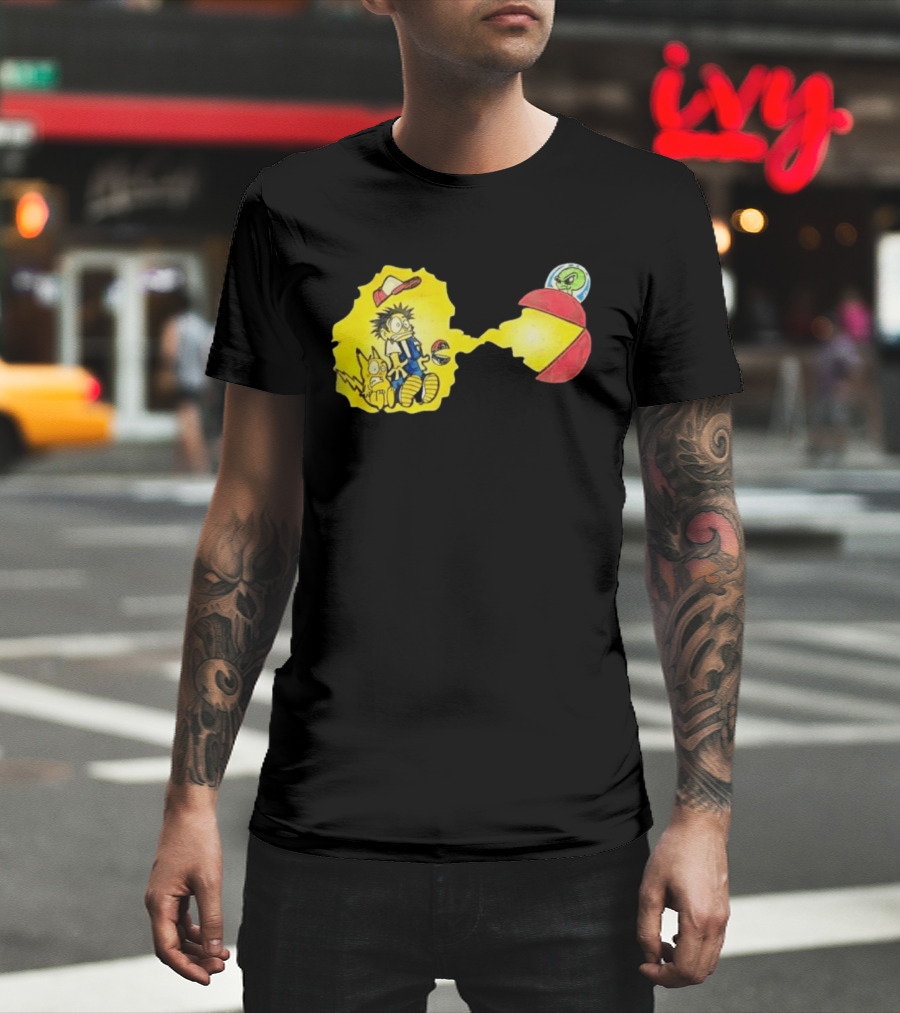 Pokémon Alien Nation Meets Pac Man Mashup T-Shirt