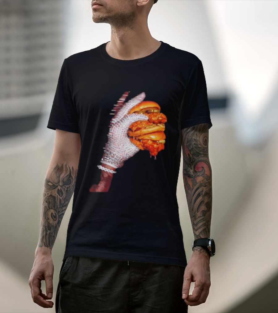 Shiny Gloves With Iceman Dreke Chicken Burger Meme T-Shirt