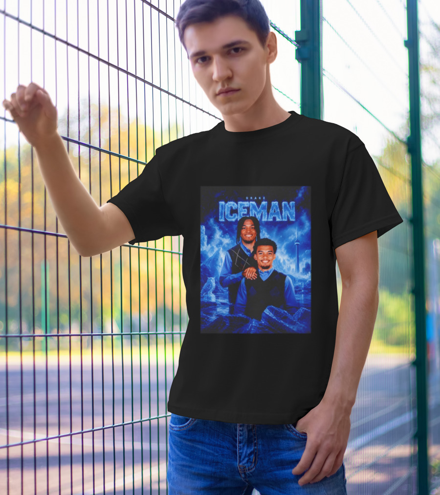 Drake Iceman Brothers Victor Wembanyama Stephon Castle Basketball Toronto Skyline T-Shirt