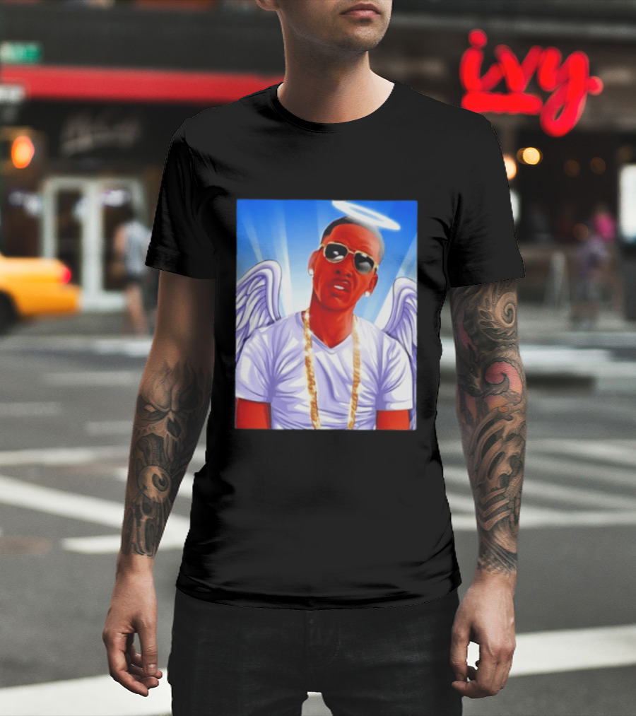 Young Dolph Angel Wings Halo Hip Hop Rap T-Shirt